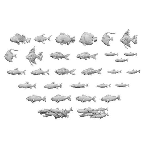 Green Stuff World 3010 Fish Collection Resin (30 pcs / 3D-Printed)