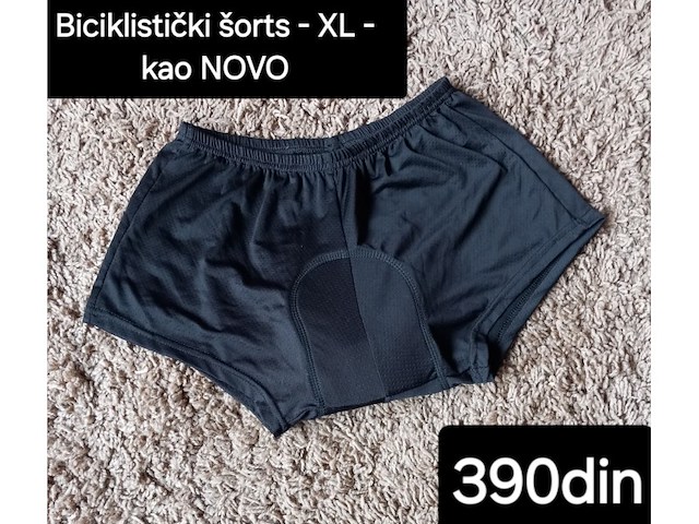 Biciklistički šorts crne boje XL - kao NOVO