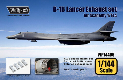 NEW! Wolfpack Design WP14406 Rockwell B-1 B Lancer - F101 Engine Nozzle Set (for Academy Kits)