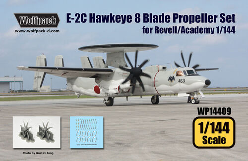 Wolfpack Design WP14409 Grumman E-2C Hawkeye - 8 Blade Propeller Set (for Revell / Academy Kits)