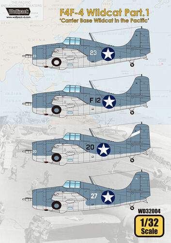 NEW! Wolfpack Design WD32004 Grumman F4F-4 Wildcat Part 1 - Carrier Base Wildcat in the Pacific