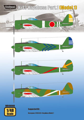 NEW! Wolfpack Design WD48008 Nakajima Ki-43 Hayabusa Part 1 - Model 1