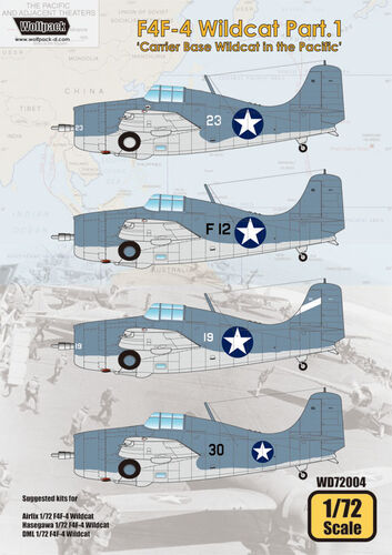 NEW! Wolfpack Design WD72004 Grumman F4F-4 Wildcat Part 1 - Carrier Base Wildcat in the Pacific
