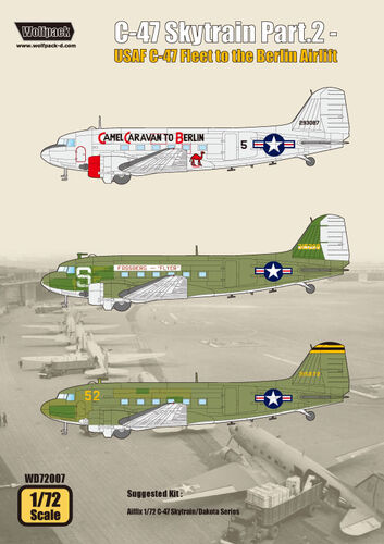 NEW! Wolfpack Design WD72007 Douglas C-47 Skytrain Part 2 - USAF C-47 Fleet to Berlin Airlift
