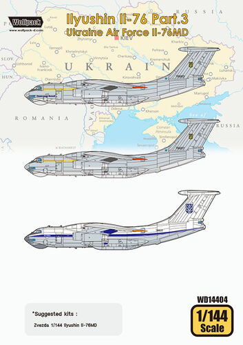 NEW! Wolfpack Design WD14404 Ilyshin Il-76 Part 3 - Ukraine Air Force Il-76 MD (for Zvezda Kits)