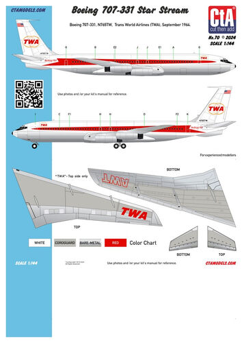 CtA Cut then Add 070 Boeing 707-331 - N765TW / Trans World Airlines / TWA (September 1964)
