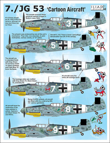Iliad Design 48002R Messerschmitt Bf-109 G-6/R6 Tropical version (6 schemes)