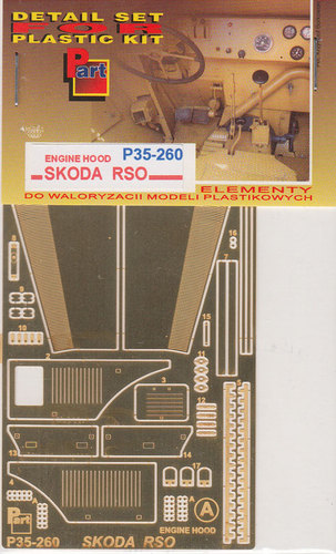 Part P35-260 Skoda RSO Engine Hood Riich Models