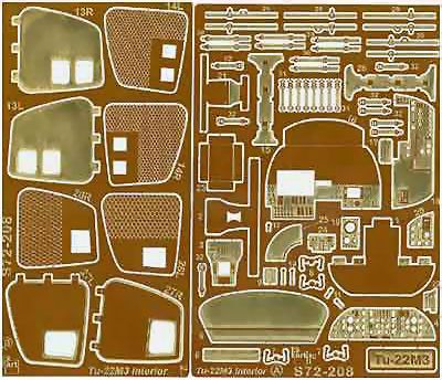 Part S72-208 Tu-22M3 interior Italeri