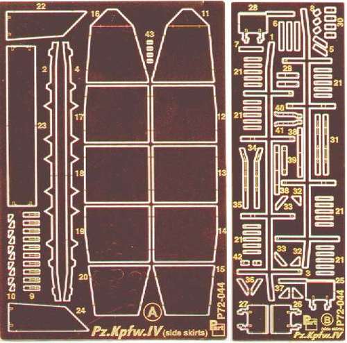 Part P72-044 Pz.Kpfw.IV (side skirts) Revell