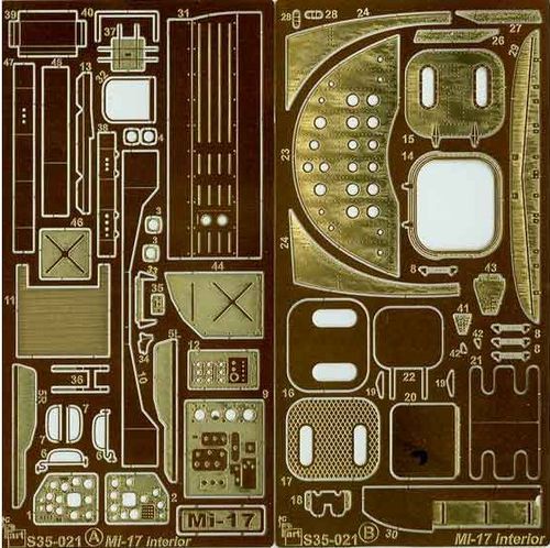 Part S35-021 Mi-17 interior Trumpeter
