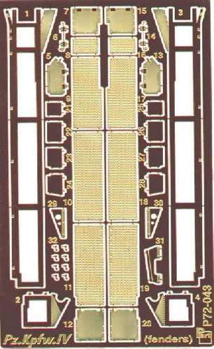 Part P72-043 Pz.Kpfw.IV (fenders) Revell
