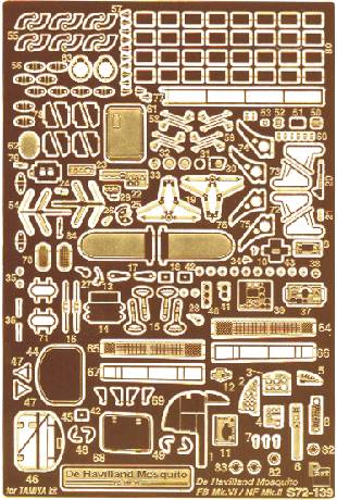 Part S72-139 Dh Mosquito FB Mk VI / NF MkII Tamiya