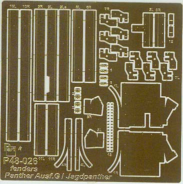 Part P48-026 Panther/Jagdpanther fenders Tamiya