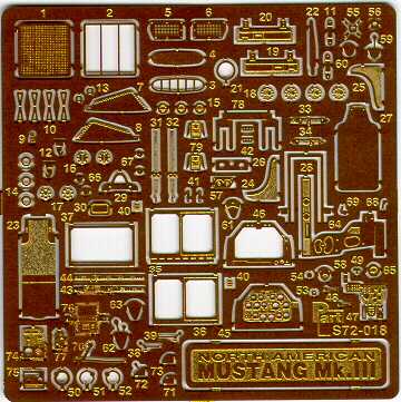 Part S72-018 P-51 B/C Mustang Hasegawa