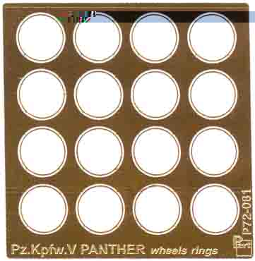 Part P72-081 wheels rings Panther Ausf.D/A/G Revell