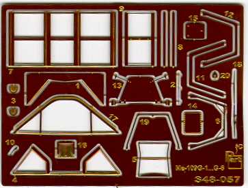 Part S48-057 Canopy frames Bf-109G-1...G-6 Hobbycraft