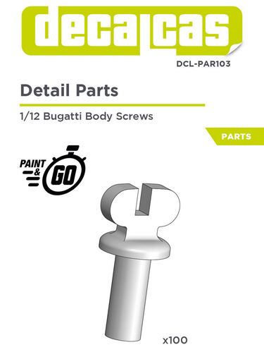 Decalcas PAR103 Bugatti B-35 - Body Screws (for Italeri and Model Factory Hiro Kits)