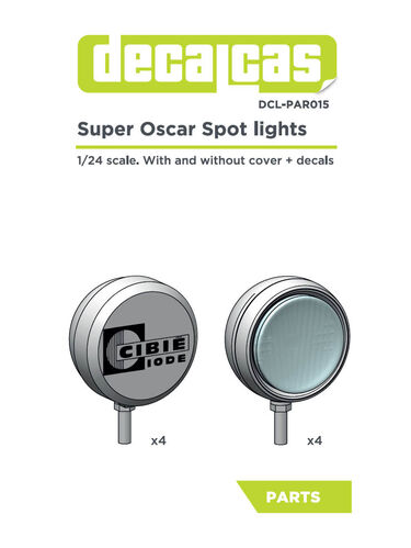 Decalcas PAR015 Uper Oscar Spot Lights Resin Parts and Water Slide (4+4 pcs)