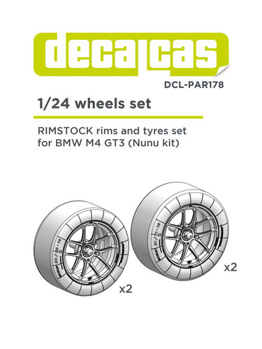 Decalcas PAR178 BMW M4 GT3 - Rimstock Rims (for NuNu PN24045 Kit)