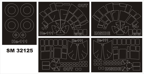 Montex SM32125 Heinkel He 111P (5 arkuszy 130x90mm) REVELL