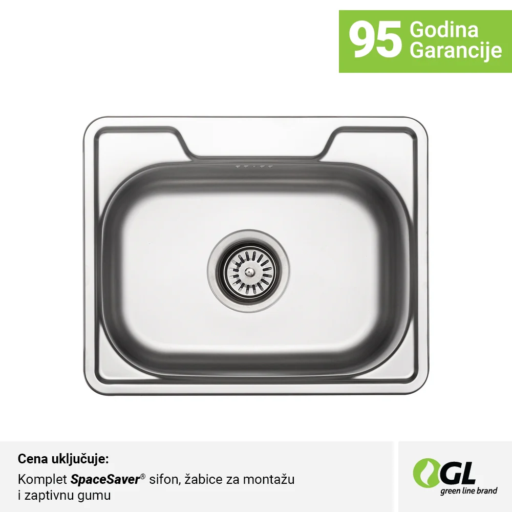 Inox sudopera GL Light VIGO 1k - 460x370x160 - MAT 304/0.6