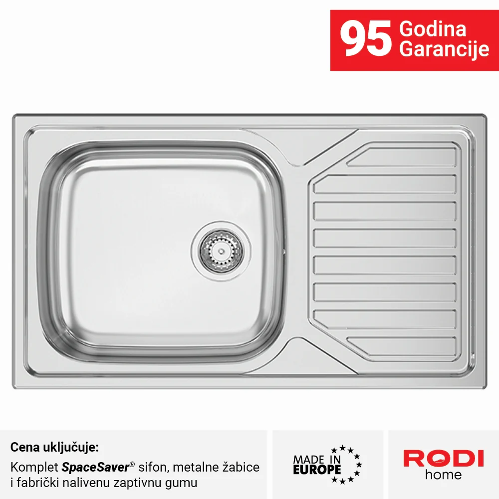 Inox sudopera RODI OKIO LINE 103 Flat Mat - 860x500x160