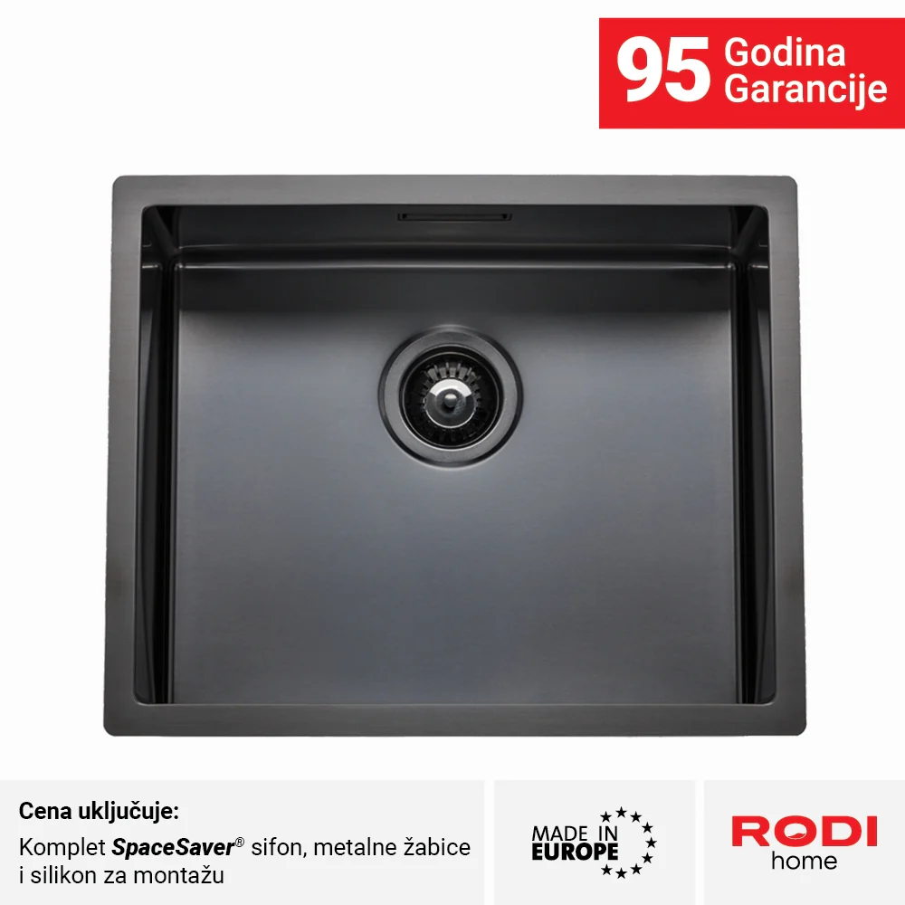 Inox sudopera RODI BOX LUX 50 Grey - 500x400x200