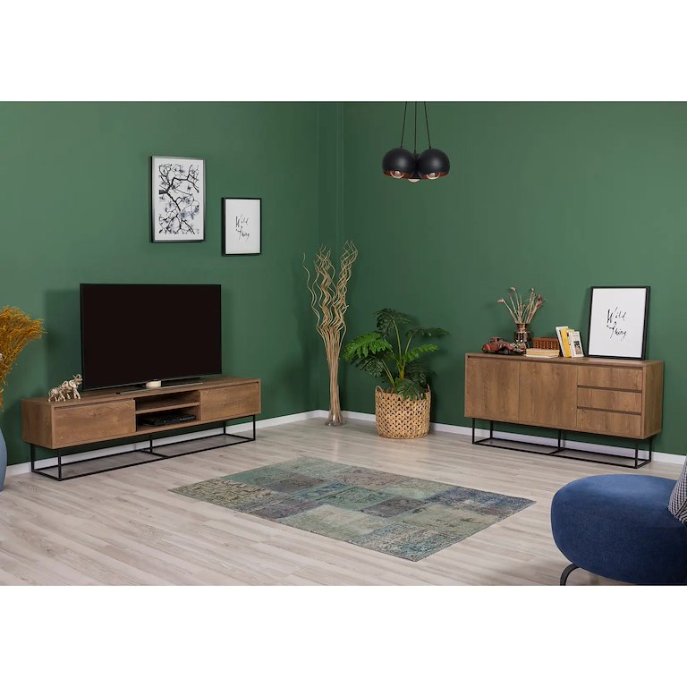 Hanah Home Set TV Komoda i klub sto Orah
