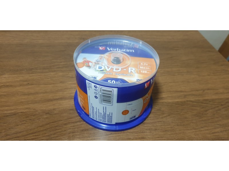 Verbatim DVD-R AZO 4.7GB 16X WIDE PRINTABLE