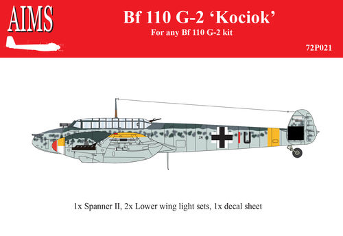 NEW! Aims 72P021 Messerschmitt Bf-110 G-2 - Kociok Conversion (for any Bf-110 G-2 Kit)