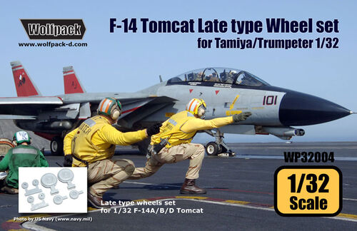 Wolfpack Design WP32004 Grumman F-14 Tomcat - Late Type Wheel Set (for Tamiya / Trumpeter Kits)