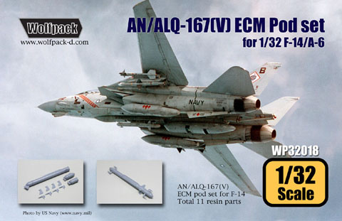 Wolfpack Design WP32018 F-14 Tomcat / A-6 Intruder / F-16 and F/A-18 - AN/ALQ-167(V) ECM Pod Set