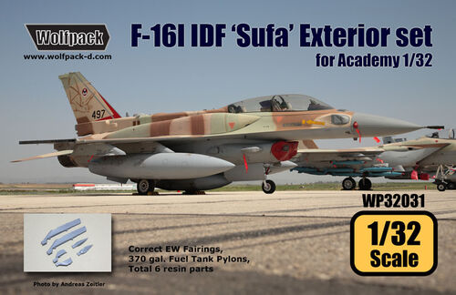 NEW! Wolfpack Design WP32031 F-16I IDF Sufa - Exterior Set (for Academy Kits)