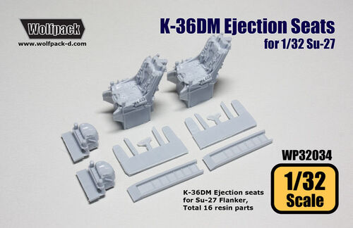 Wolfpack Design WP32034 Sukhoi Su-27 - K-36DM Ejection Seats (for Trumpeter Kits)