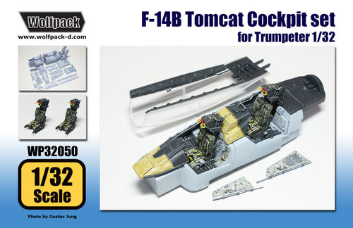 Wolfpack Design WP32050 Grumman F-14 B Tomcat - Cockpit Set (for Trumpeter Kits)