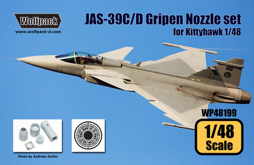 Wolfpack Design WP48199 Saab JAS-39 C/D Gripen - RM12 Engine Nozzle Set (for Kittyhawk Kits)