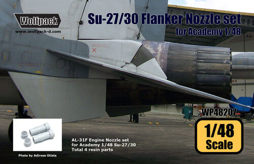 Wolfpack Design WP48207 Sukhoi Su-27 Flanker - AL-31F Engine Nozzle Set (for Academy Kits)