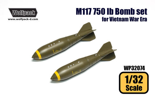 NEW! Wolfpack Design WP32074 M117 750 lb Bomb Set (2 pcs)