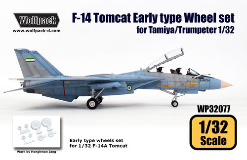 Wolfpack Design WP32077 Grumman F-14 Tomcat - Early type Wheel Set (for Tamiya and Trumpter Kits)