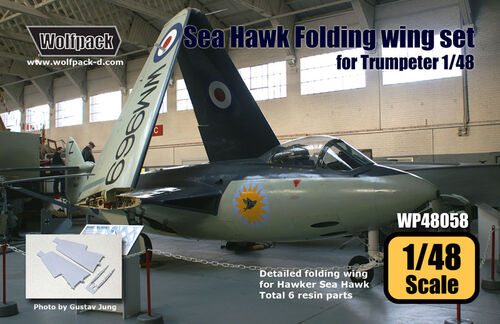 Wolfpack Design WP48058 Hawker Sea Hawk - Folding Wing Set (for Trumpeter Kits)