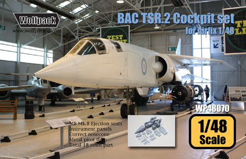 Wolfpack Design WP48070 BAC TSR.2 - Cockpit Set (for Airfix Kits)