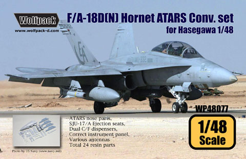 NEW! Wolfpack Design WP48077 F/A-18D(N) Hornet - ATARS Conversion Set (for Hasegawa Kits)