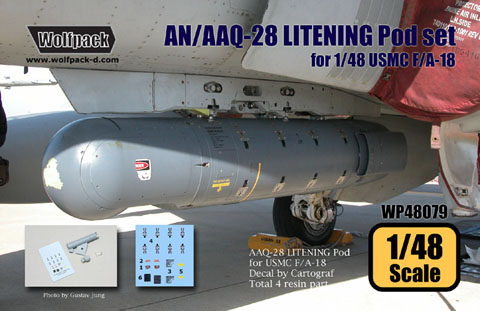 NEW! Wolfpack Design WP48079 F/A-18 (USMC) - AN/AAQ-28 LITENING II/III Targeting Pod Set