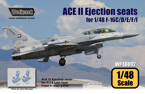 NEW! Wolfpack Design WP48092 Lockheed Martin F-16 C/ D / I - ACE II Ejection Seat (2 pcs / for Hasegawa / Tamiya and Kinetic Kits)