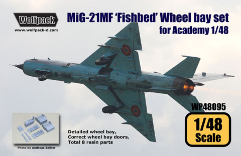 Wolfpack Design WP48095 MiG-21 MF Fishbed - Wheel Bay Set (for Academy Kits)