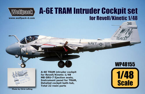 Wolfpack Design WP48155 Grumman A-6 E TRAM Intruder - Cockpit Set (for Revell / Kinetic Kits)