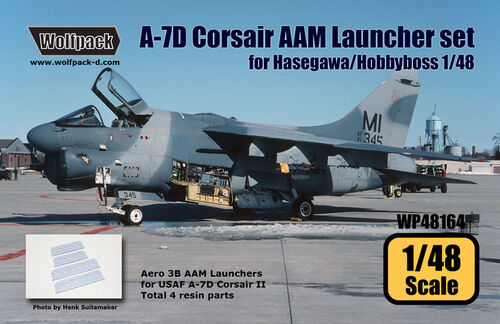 Wolfpack Design WP48164 A-7 D / K Corsair II - AAM Launcher Set (for Hasegawa and Hobby Boss Kits)