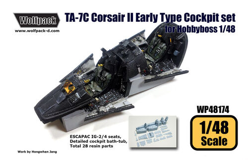 NEW! Wolfpack Design WP48174 TA-7 C Corsair II - Early Type Cockpit Set (for Hobby Boss Kits)