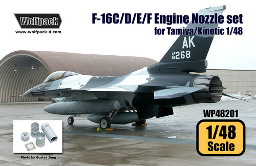 NEW! Wolfpack Design WP48201 F-16 C / D / E / F - F110 Engine Nozzle Set (for Tamiya / Kinetic Kits)